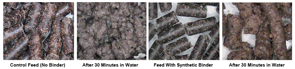 Water stability, texture of shrimp feeds formulated with natural ...