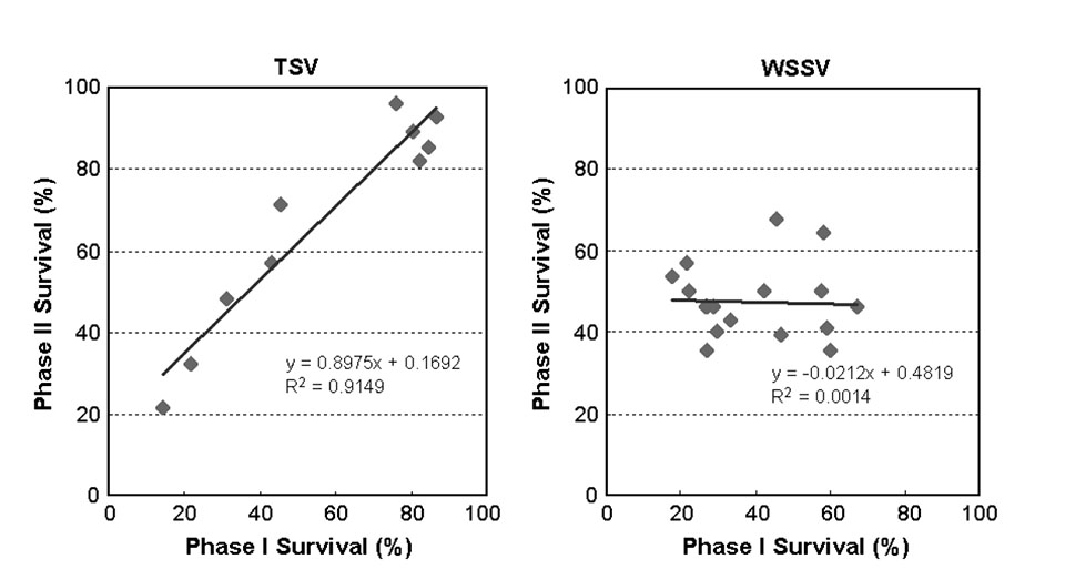 Quantitative, molecular genetic selection for shrimp disease resistance ...